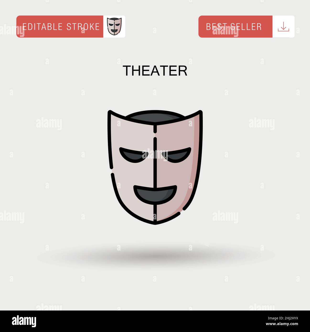 Theater Simple vector icon Stock Vector Image & Art - Alamy