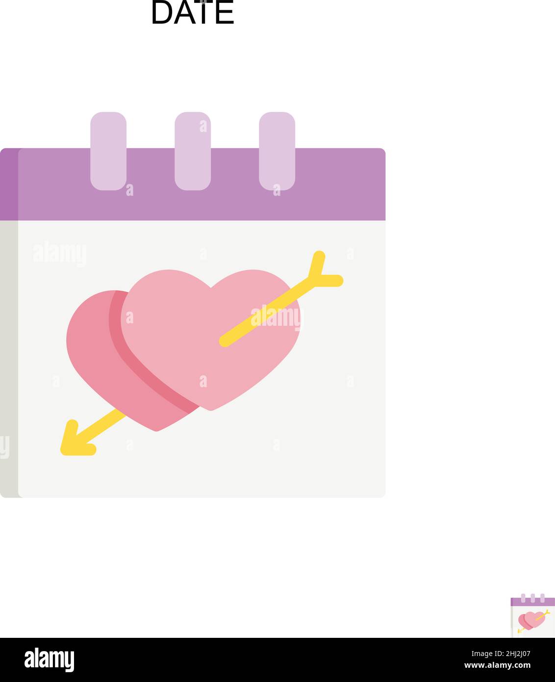 Date Simple vector icon. Illustration symbol design template for web ...