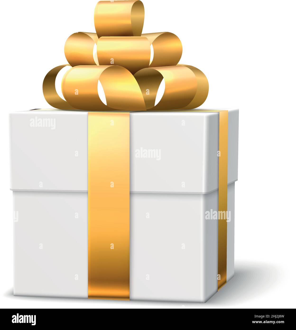 Golden ribbon bow Stock Vector Images - Alamy