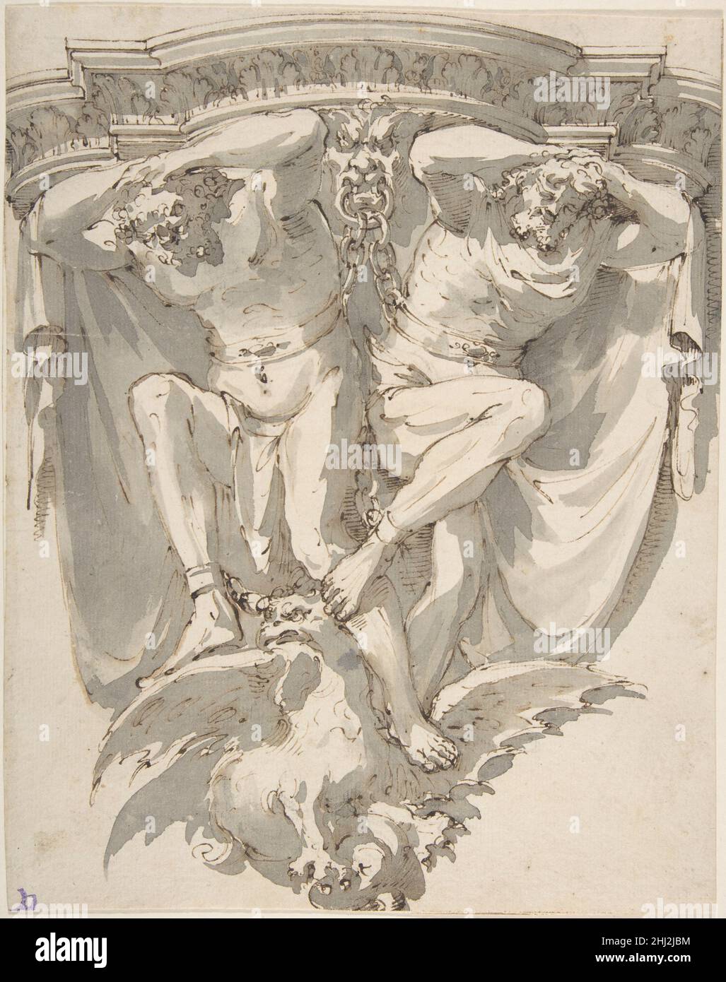 Design for a Decorated Console with Two Slaves on Top of an Eagle 1762 ...