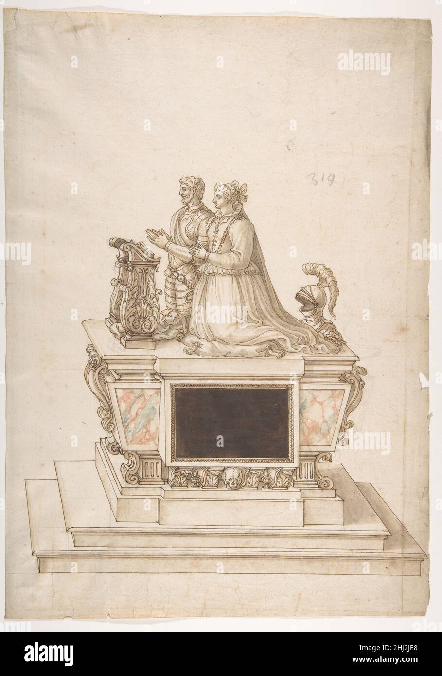 Design for a Triple Tomb 16th century Anonymous, French, 16th century ...