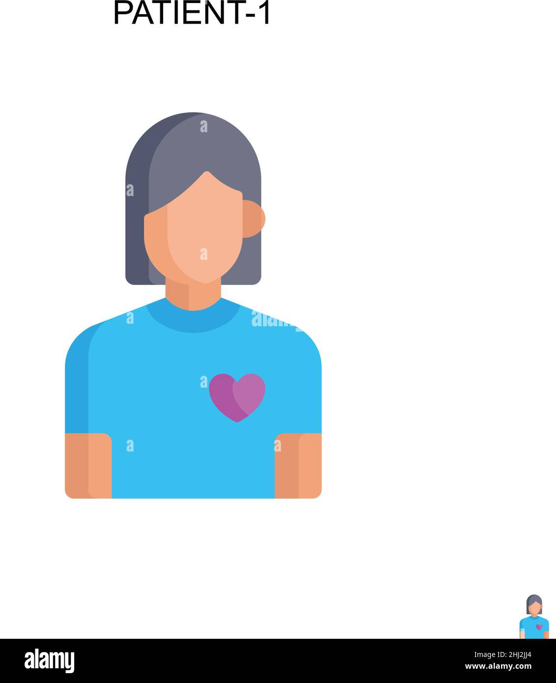 Patient-1 Simple vector icon. Illustration symbol design template for ...