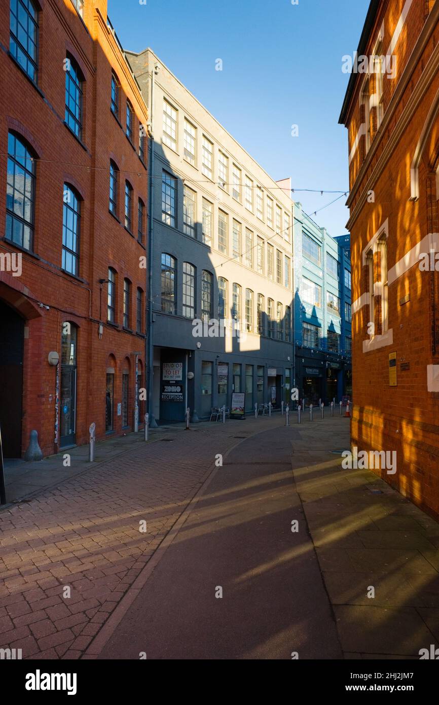 Courtyard leading to the Custard Factory in Digbeth, Birmingham Stock ...