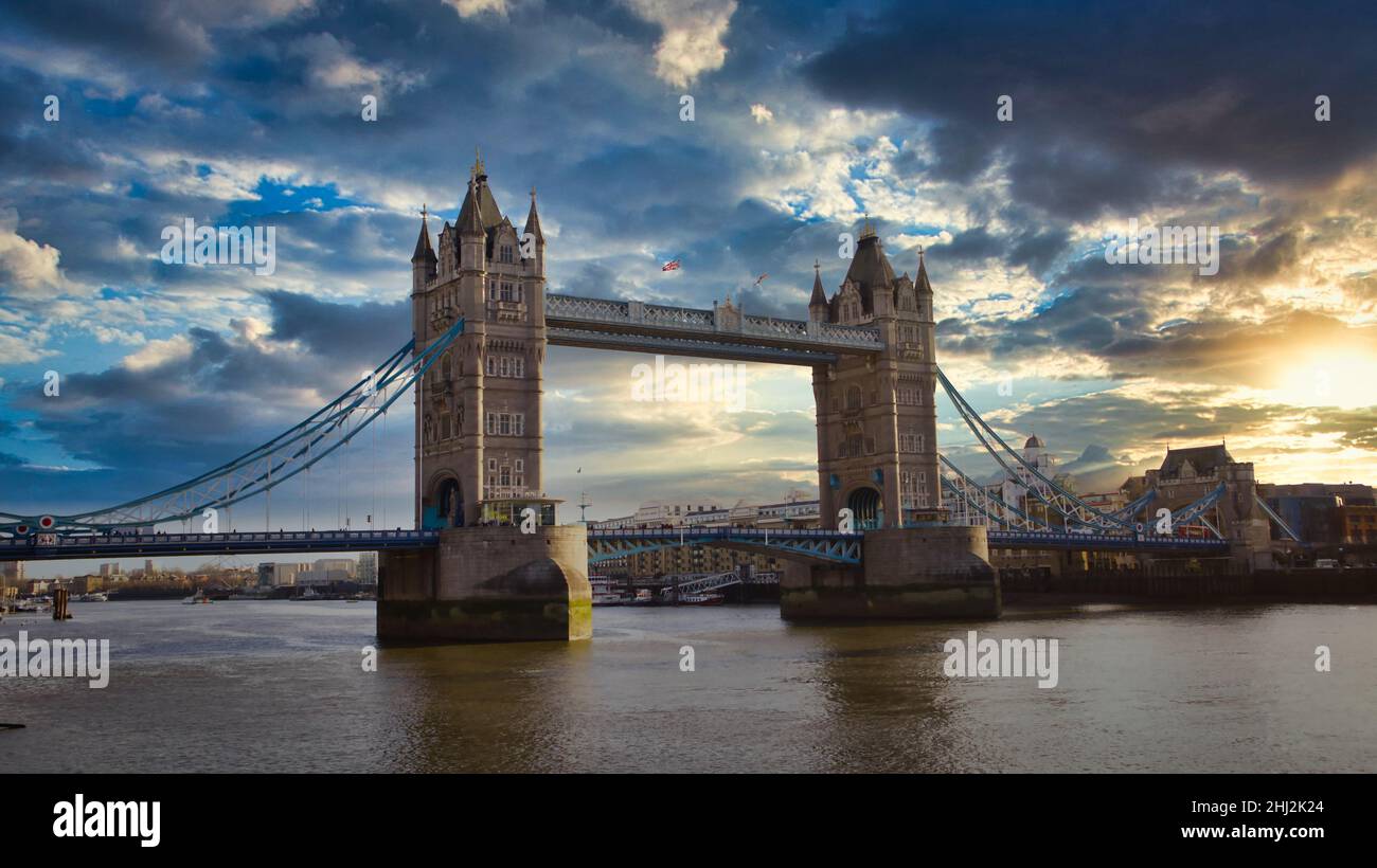 Tower bridge from outside the tower of london Stock Photo - Alamy