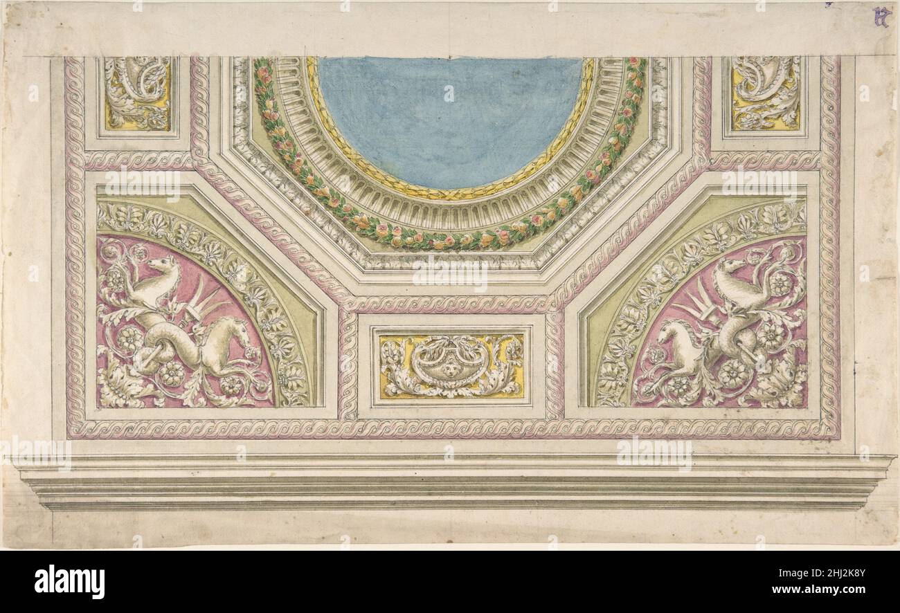 Design for a Decorated Ceiling 19th century Anonymous, Italian, 19th ...