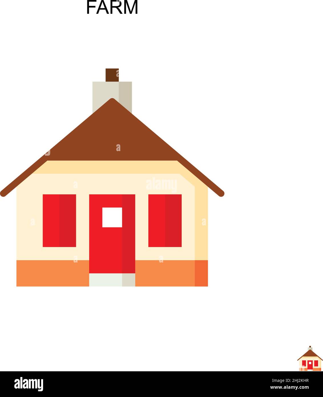 Farm Simple vector icon. Illustration symbol design template for web ...