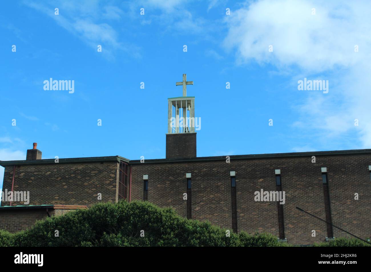 The cross of Holy Cross Church in Eccles, Manchester, England Stock ...