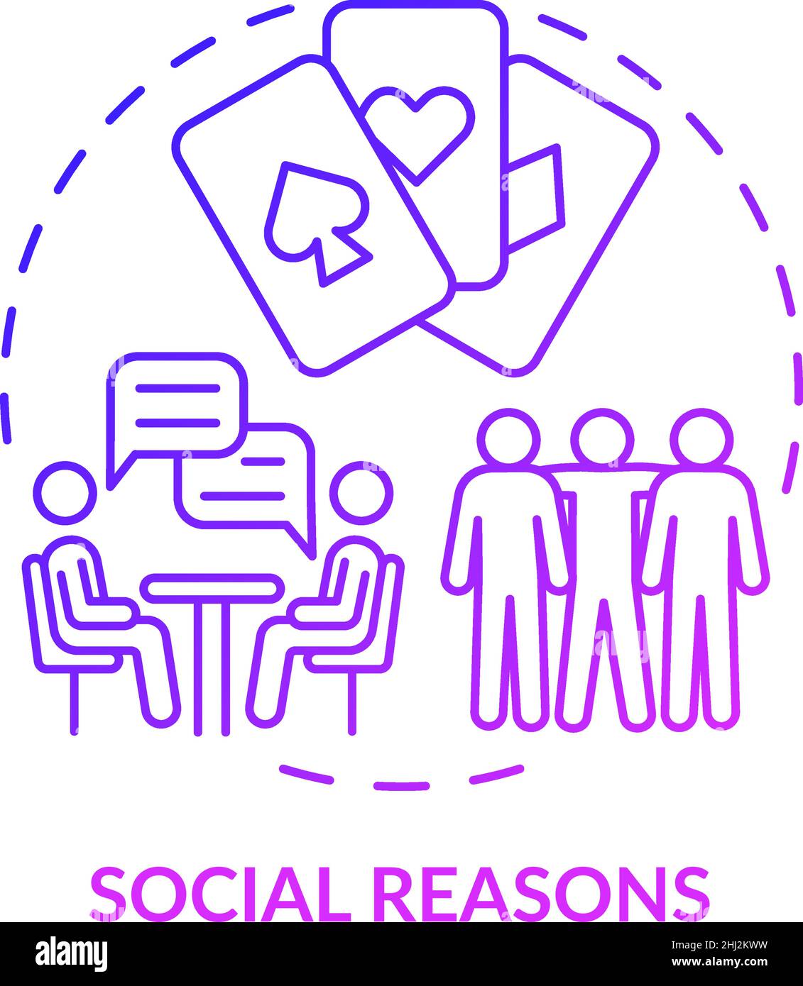 Social reasons purple gradient concept icon Stock Vector Image & Art ...