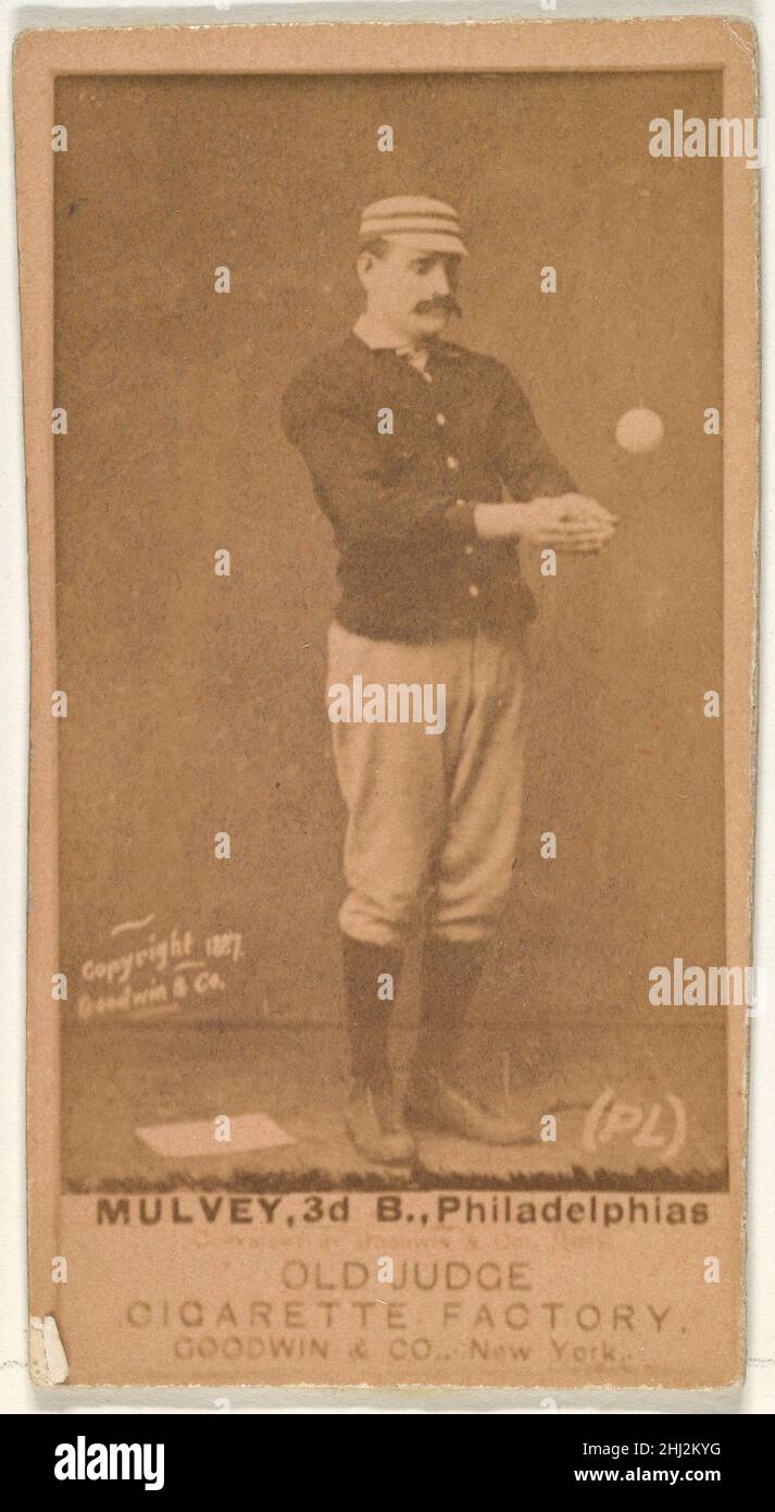 Joseph H. "Joe" Mulvey, 3rd Base, Philadelphia, from the Old Judge ...