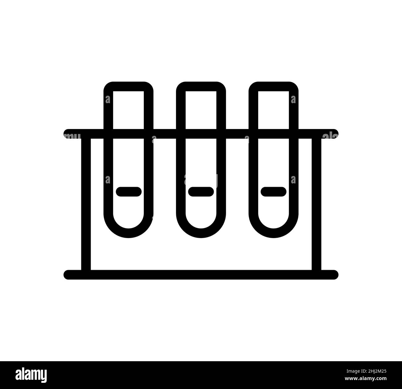 Test tube flat icon. Pictogram for web. Line stroke. Isolated on white ...