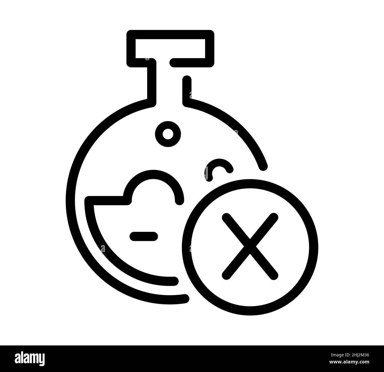 Test tube flat icon. Pictogram for web. Line stroke. Isolated on white ...