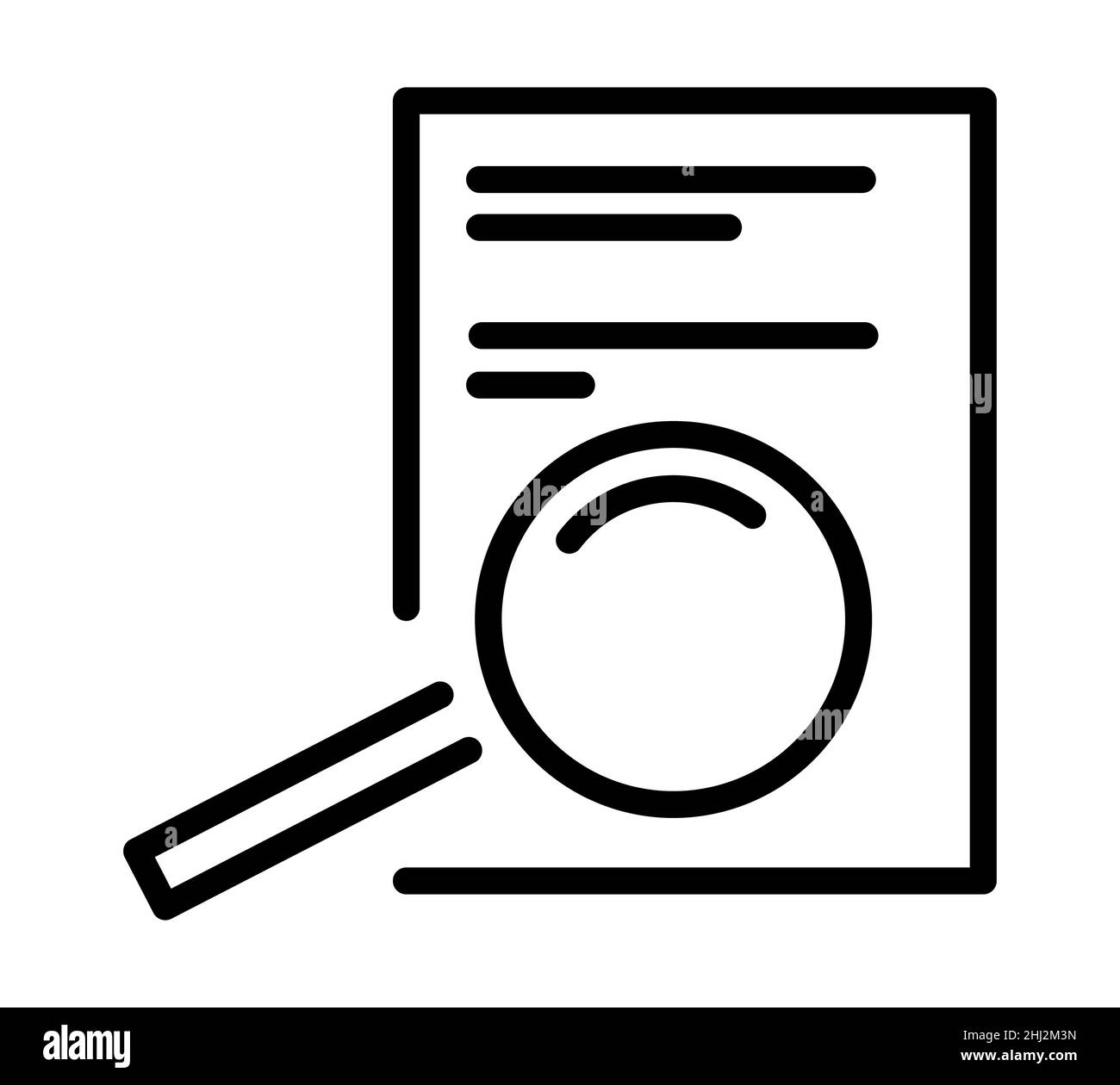 Research flat icon. Analysis pictogram for web. Line stroke. Isolated ...