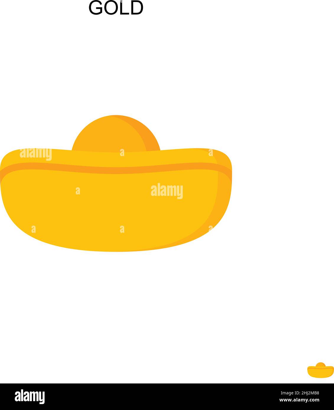 Gold Simple vector icon. Illustration symbol design template for web ...