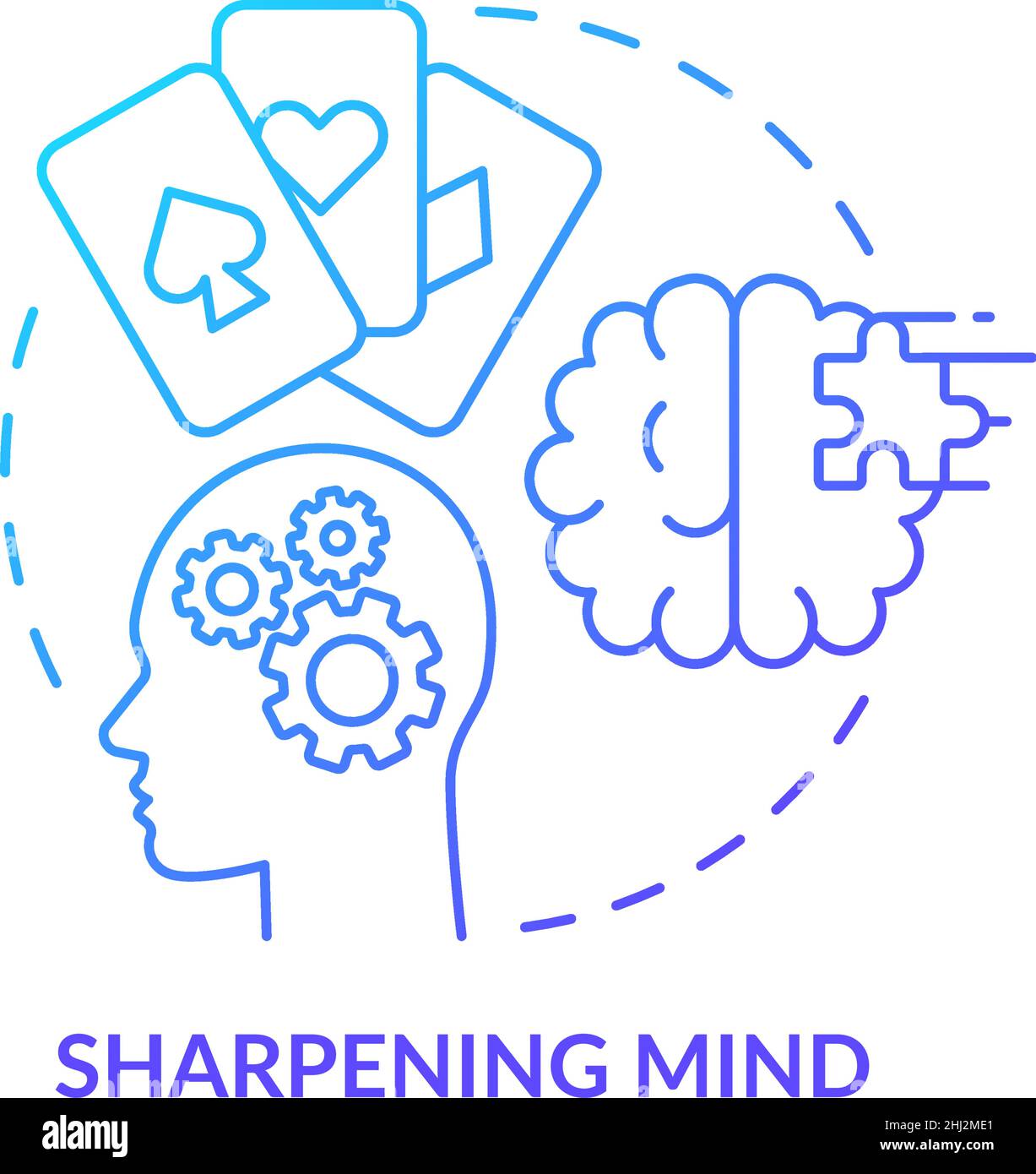 Sharpening mind blue gradient concept icon Stock Vector Image & Art - Alamy