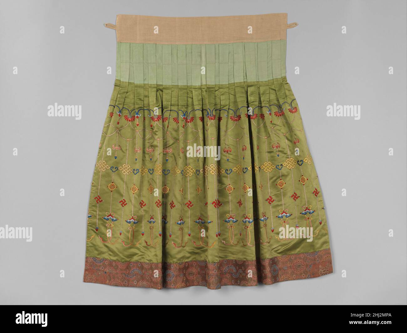 Theatrical skirt with designs from Buddhist jewelry 18th century China ...