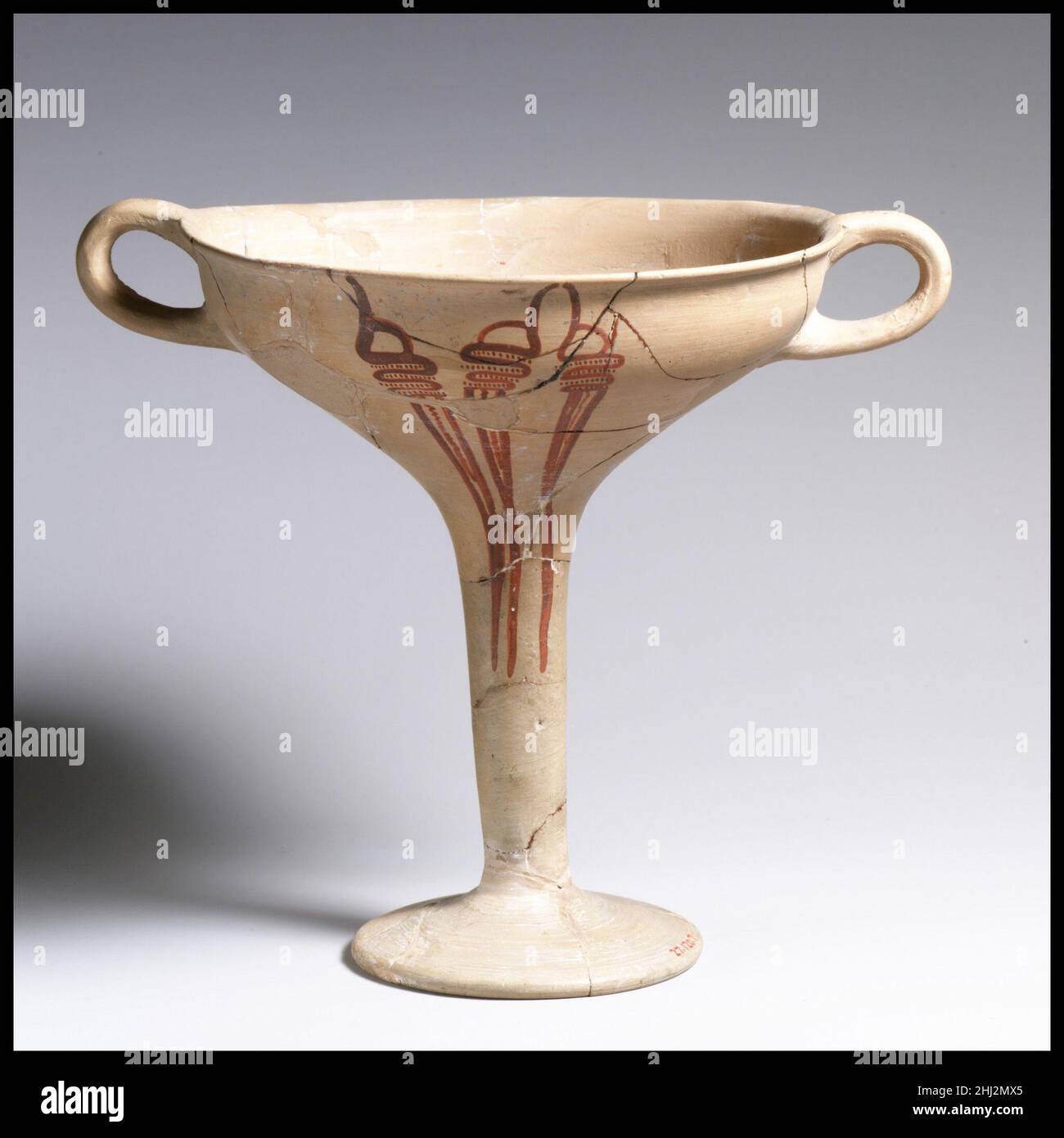 Terracotta kylix (drinking cup) with whorl shells ca. 1300–1190 B.C ...