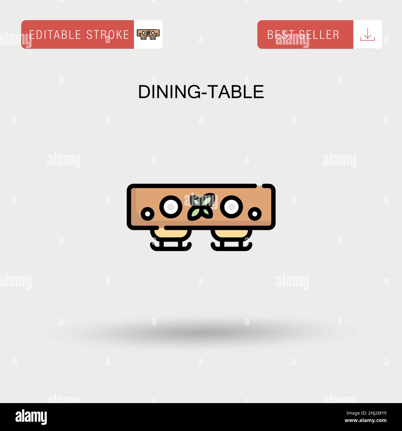 Wood dining table chairs Stock Vector Images - Alamy