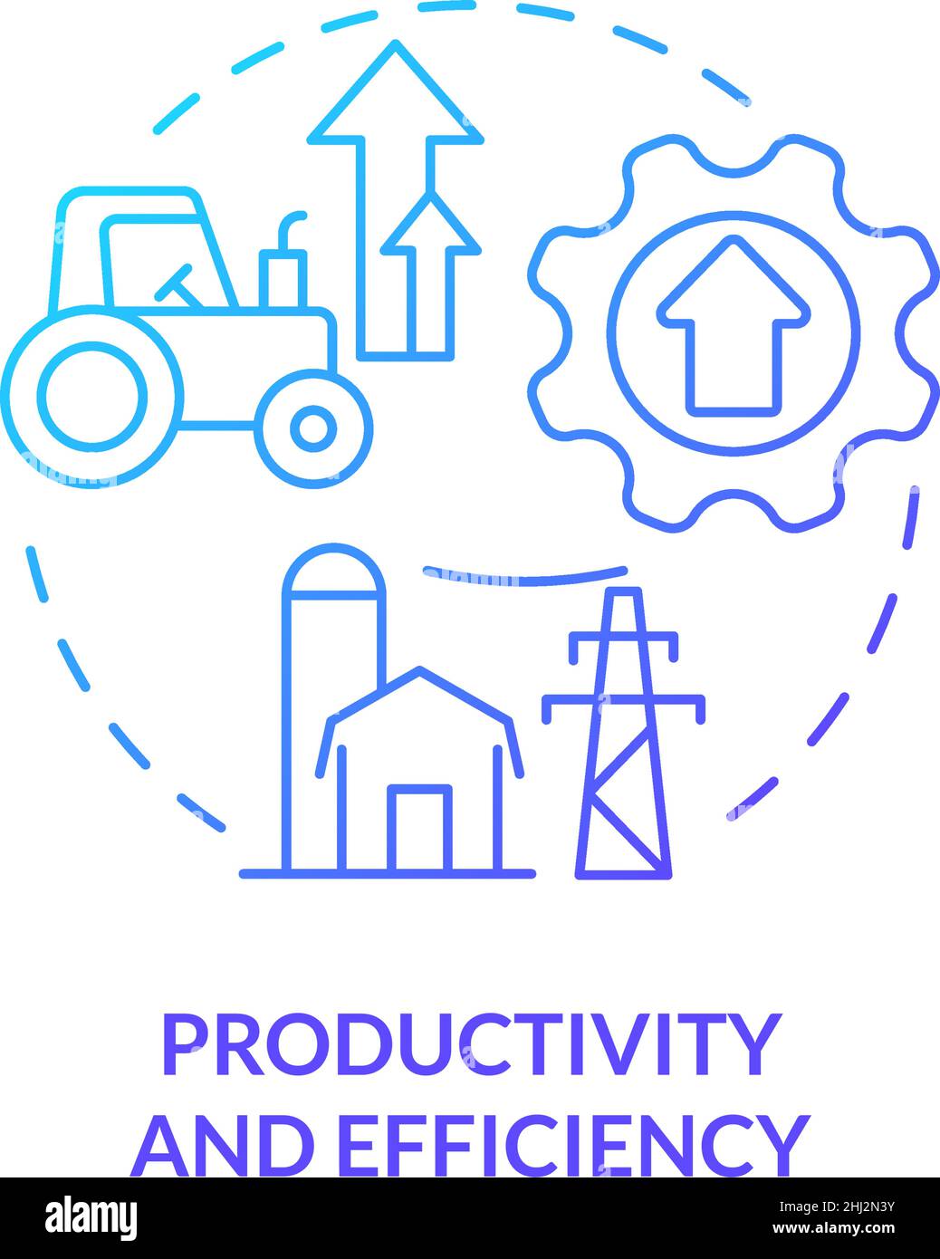 Productivity and efficiency blue gradient concept icon Stock Vector Image & Art - Alamy