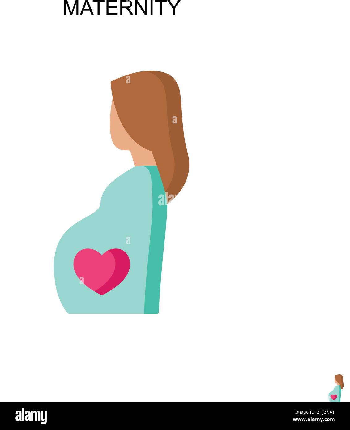 Maternity Simple vector icon. Illustration symbol design template for ...