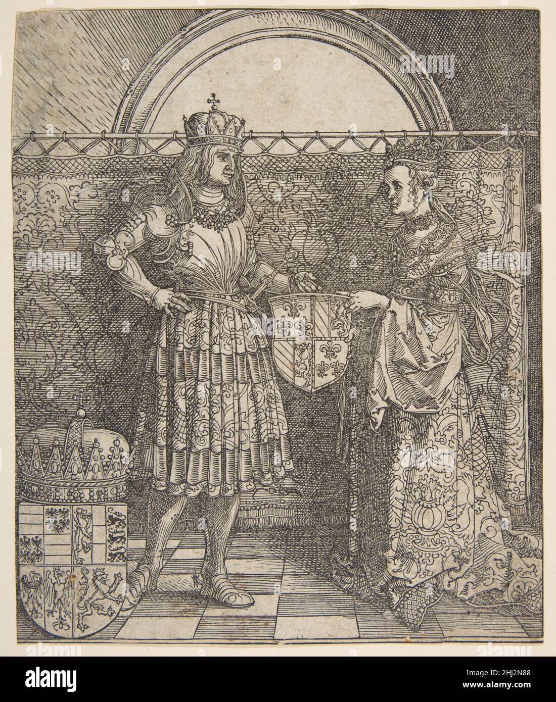 The Betrothal of Mary of Burgundy from the Triumphal Arch of Emperor ...