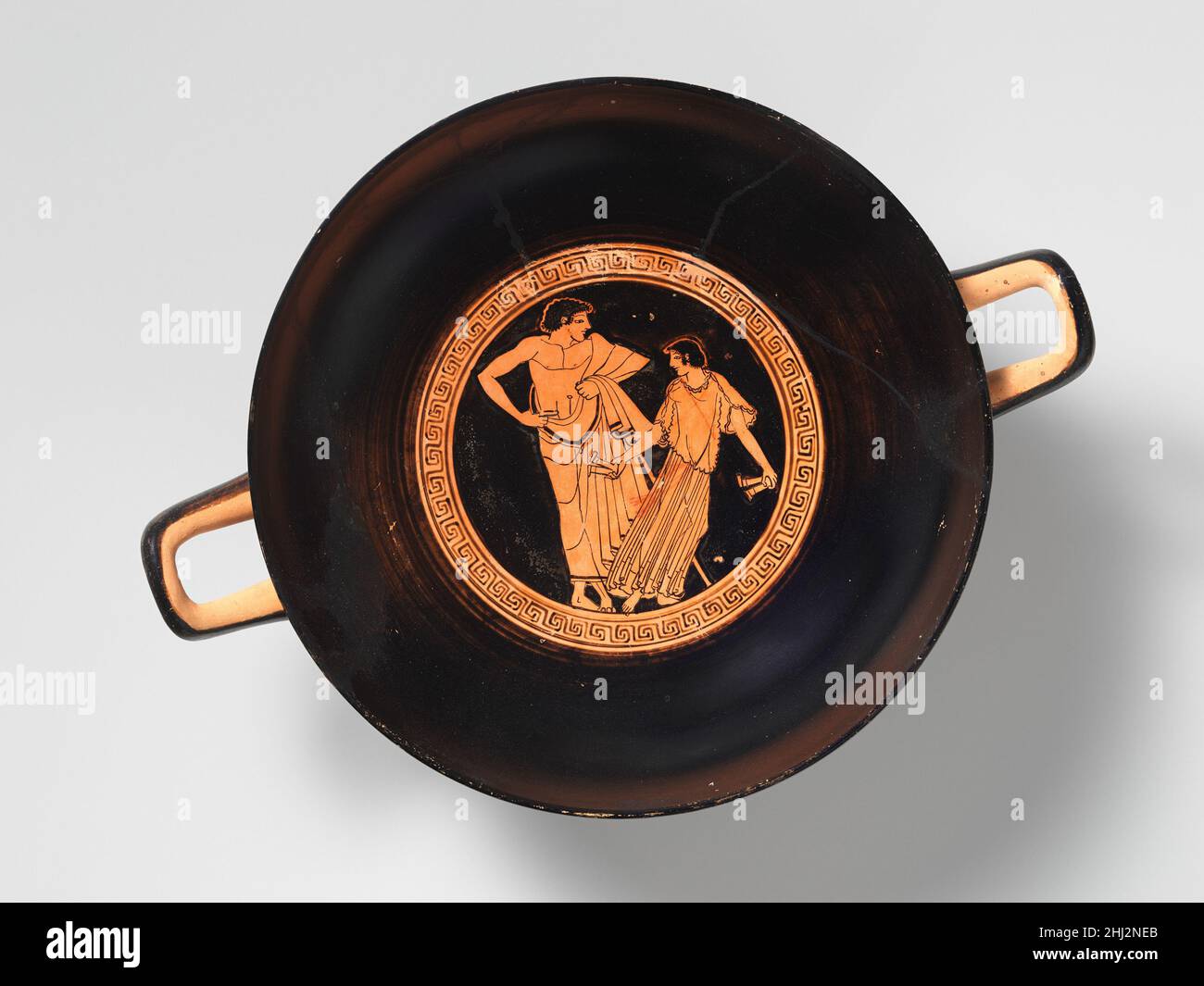 Terracotta kylix (drinking cup) ca. 490 B.C. Attributed to Makron ...