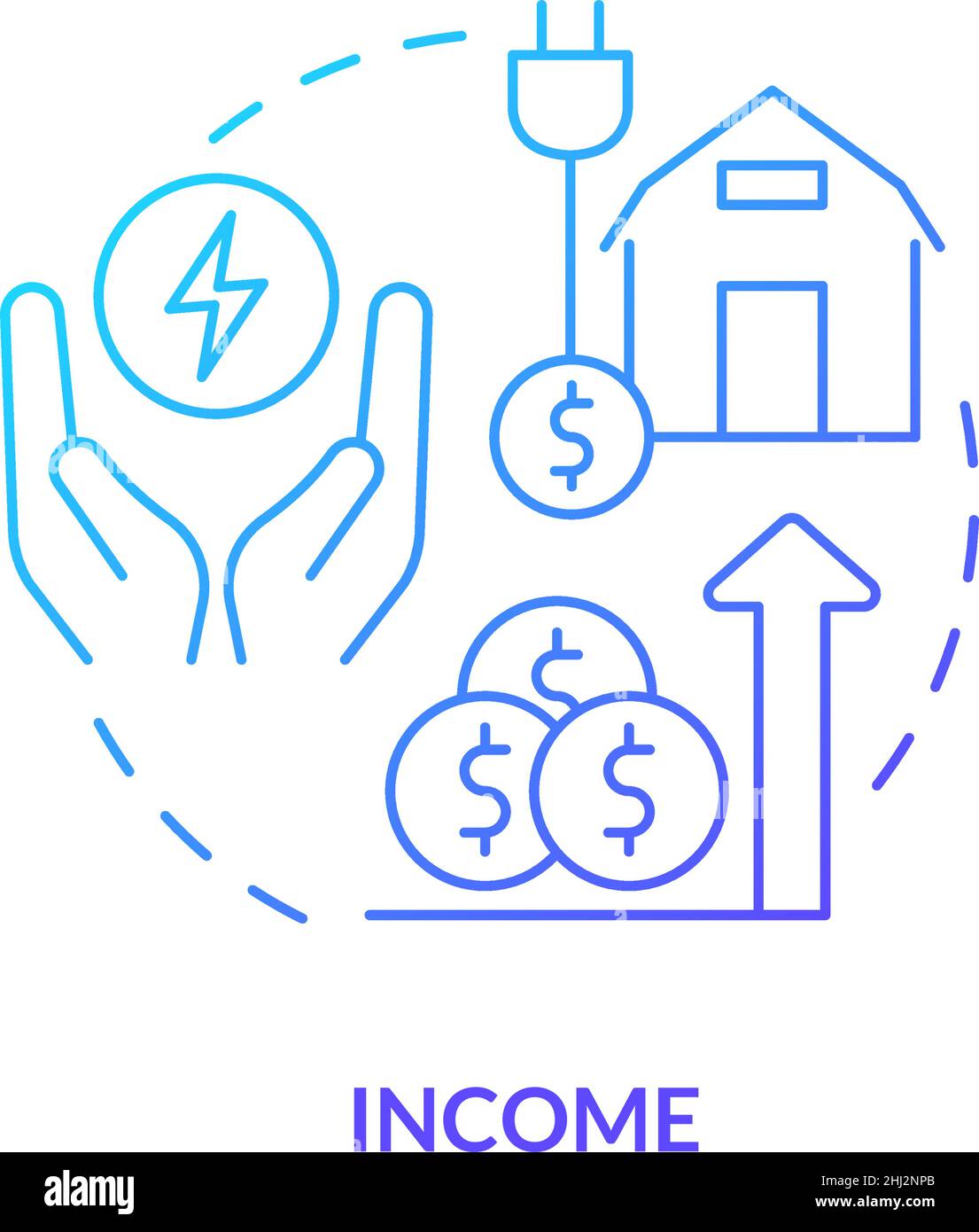 Income blue gradient concept icon Stock Vector Image & Art - Alamy
