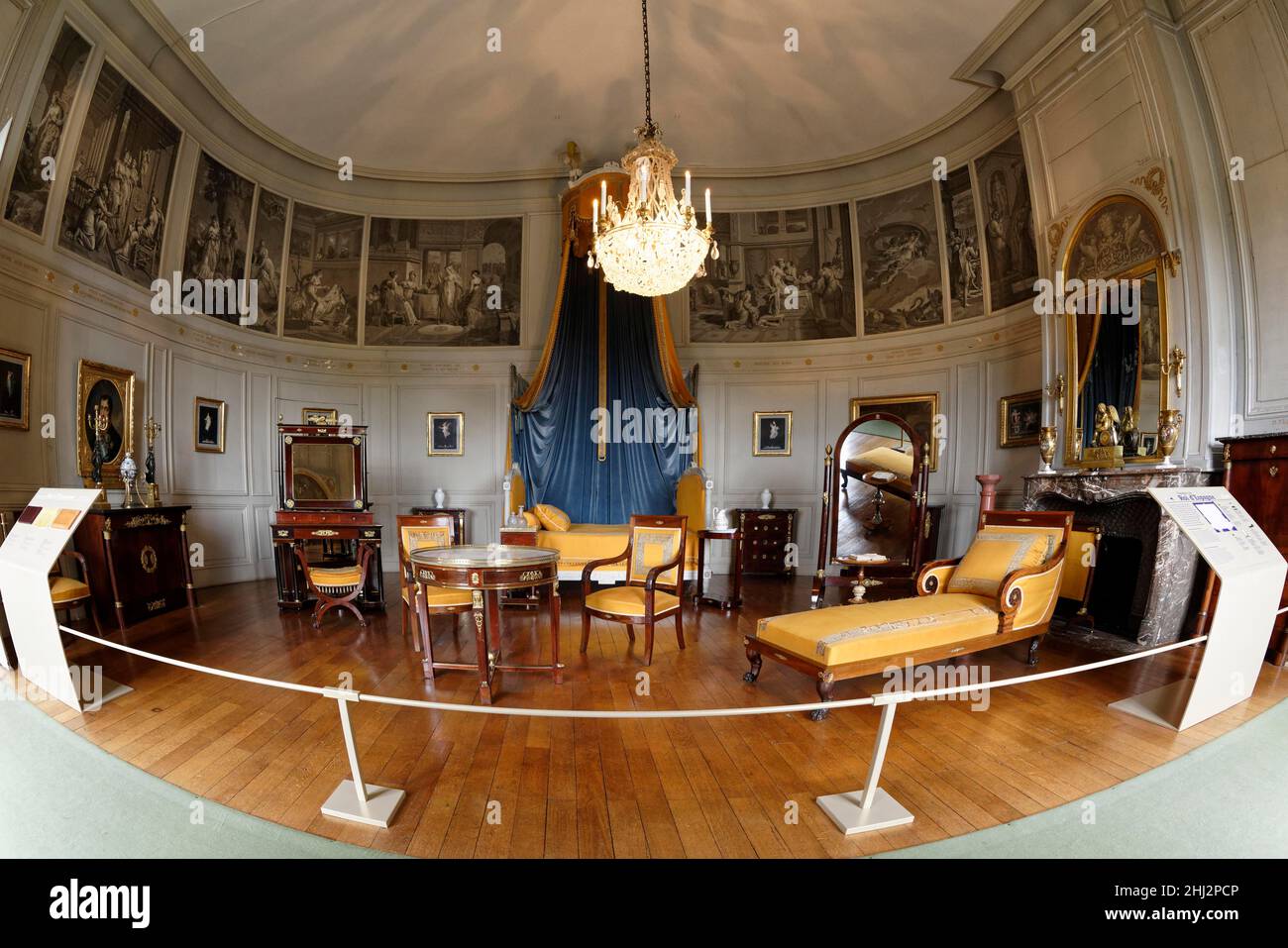 Historic interior, Chateau de Valencay, Valencay, Centre, France Stock ...