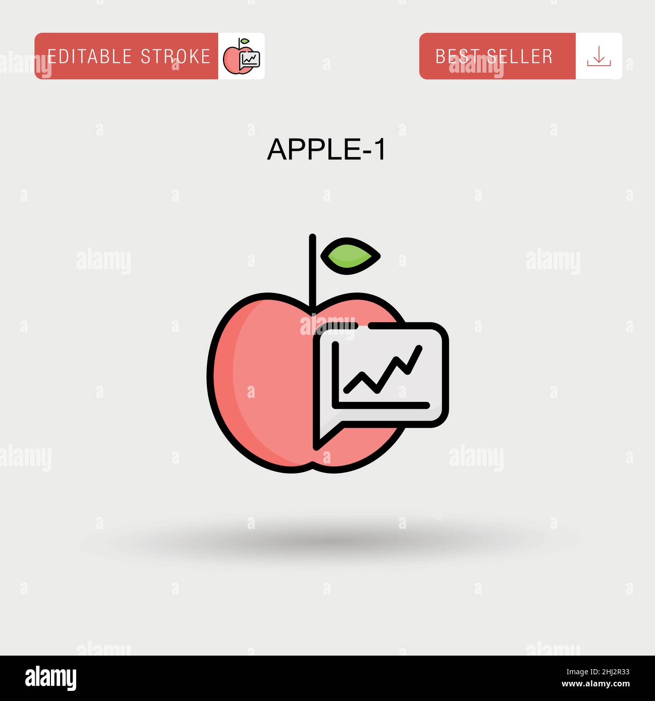 One ripe apple Stock Vector Images - Alamy