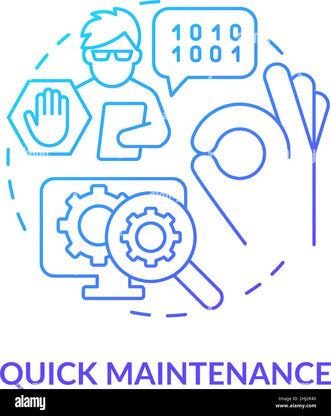 Quick maintenance blue gradient concept icon Stock Vector Image & Art ... Quick maintenance blue gradient concept icon Stock Vector Image & Art ...