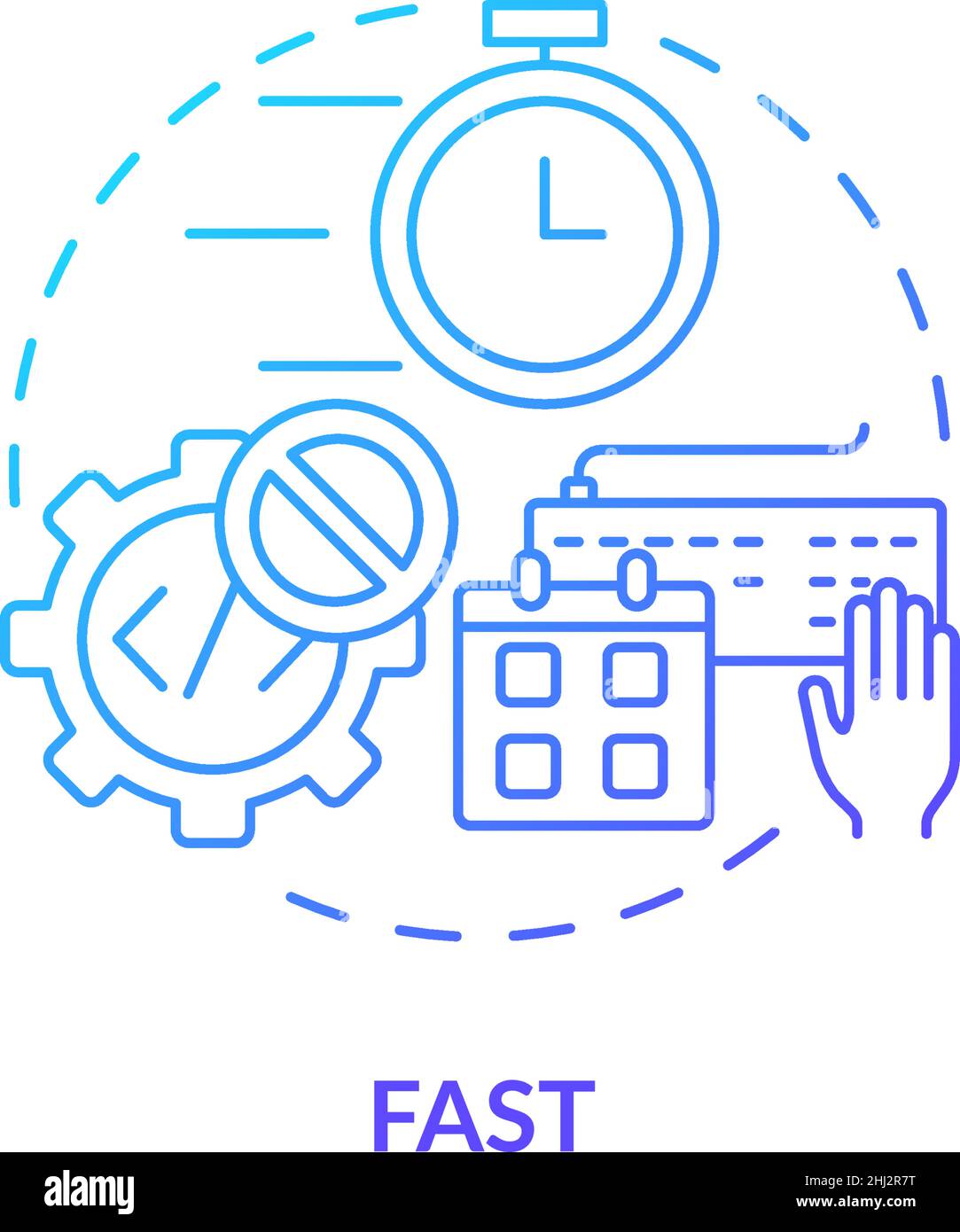 Fast blue gradient concept icon Stock Vector Image & Art - Alamy
