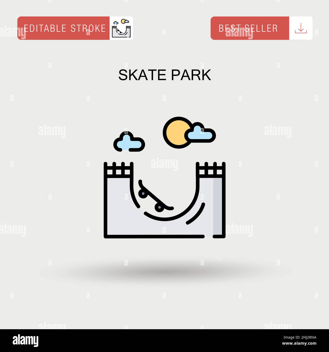 Skate park Simple vector icon Stock Vector Image & Art - Alamy