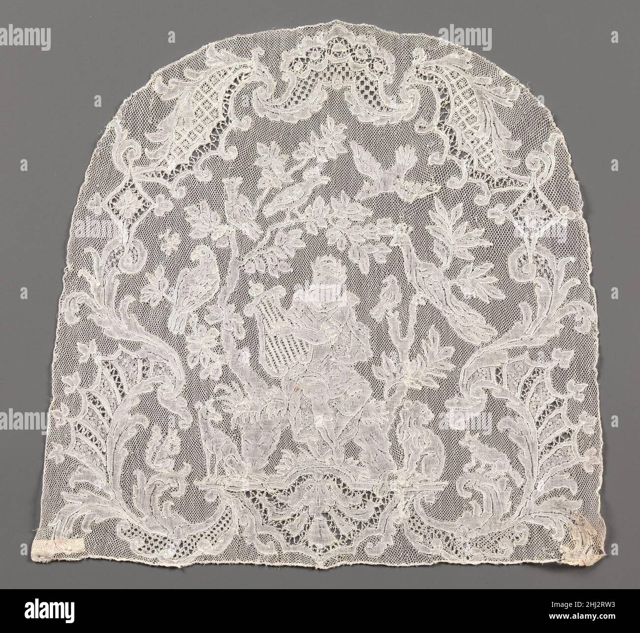 Cap crown mid-18th century Flemish This cap crown is unusual for its ...