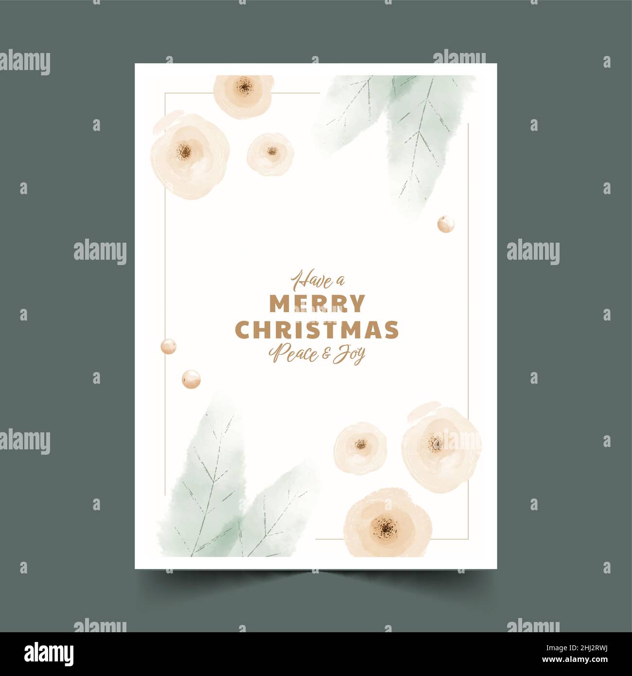 watercolor ornamental christmas cards collection abstract design vector ...