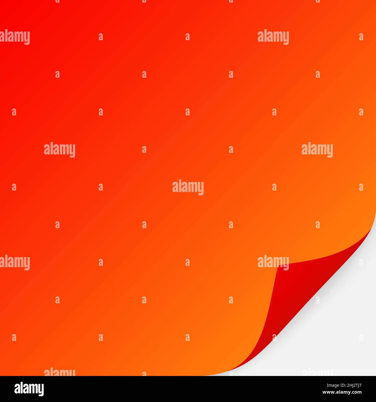 Red paper note with curled corner. Realistic template Stock Vector ...