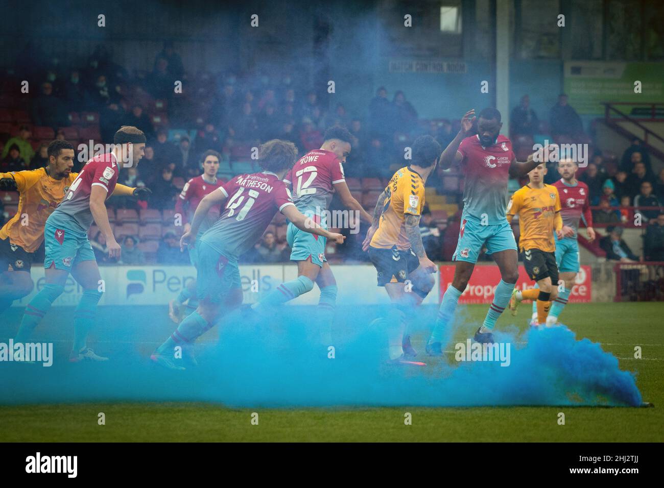 Football pitch flare hi-res stock photography and images - Alamy