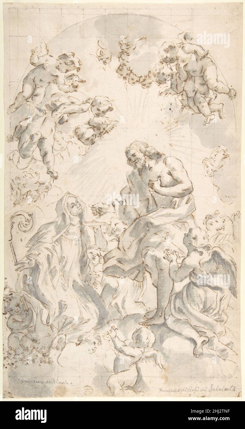 Christ Giving the Host to a Holy Abbess (after Gaulli) 1639–1709 After ...