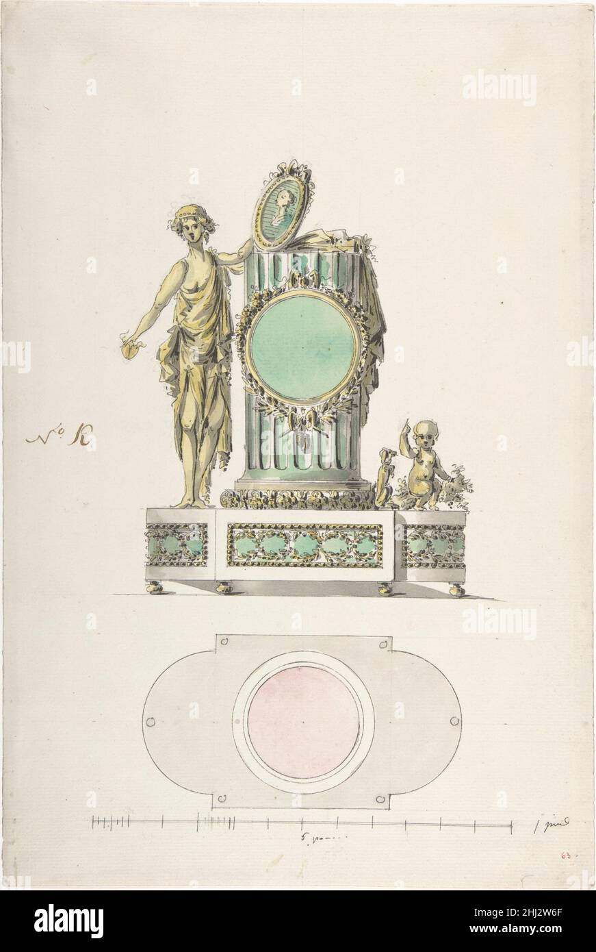 Design for a Clock ca. 1781–85 Anonymous, French, 18th century French ...