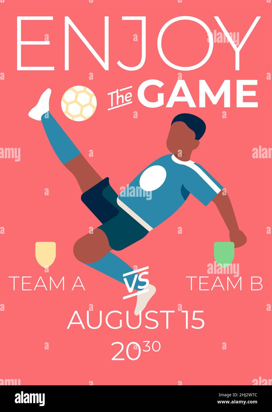 Soccer cup game flyer layout. Football match poster Stock Vector Image ...
