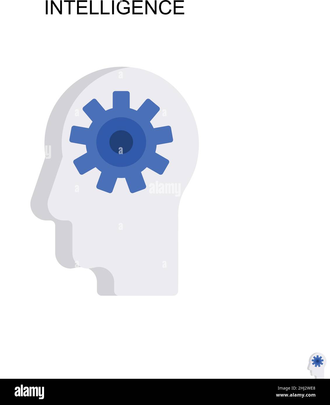 Intelligence Simple vector icon. Illustration symbol design template ...