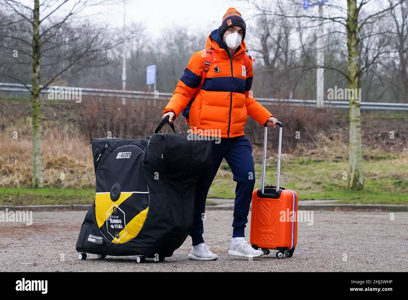 AMSTERDAM, NETHERLANDS - JANUARY 26: Patrick Roest prior to the Departure of TeamNL to Beijing ...