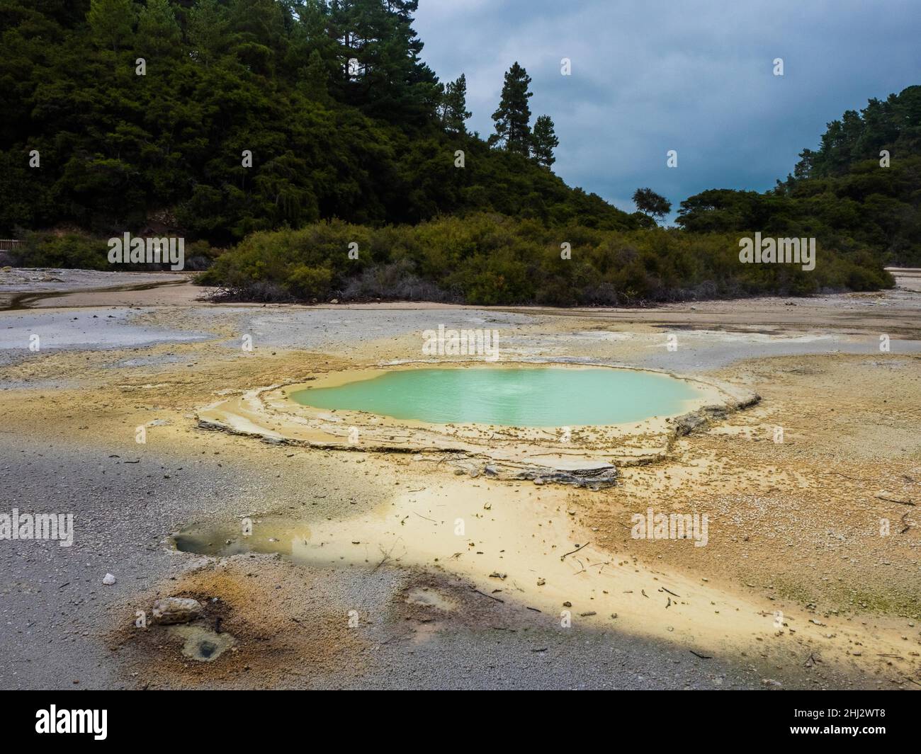 Oyster Pool, Thermal Spring, Waiotapu, Taupo Volcanic Region, Rotorua ...