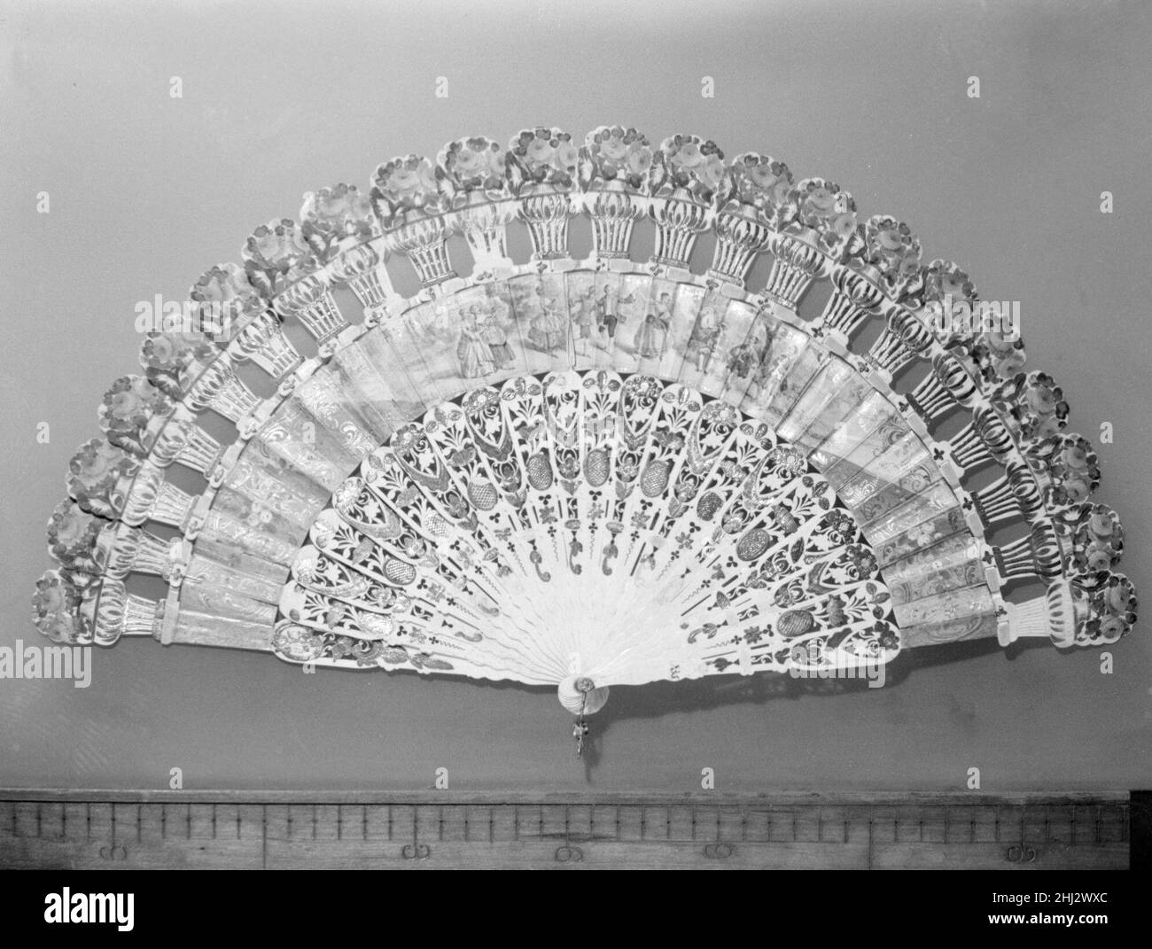 Fan mid-19th century French. Fan 209674 Stock Photo - Alamy
