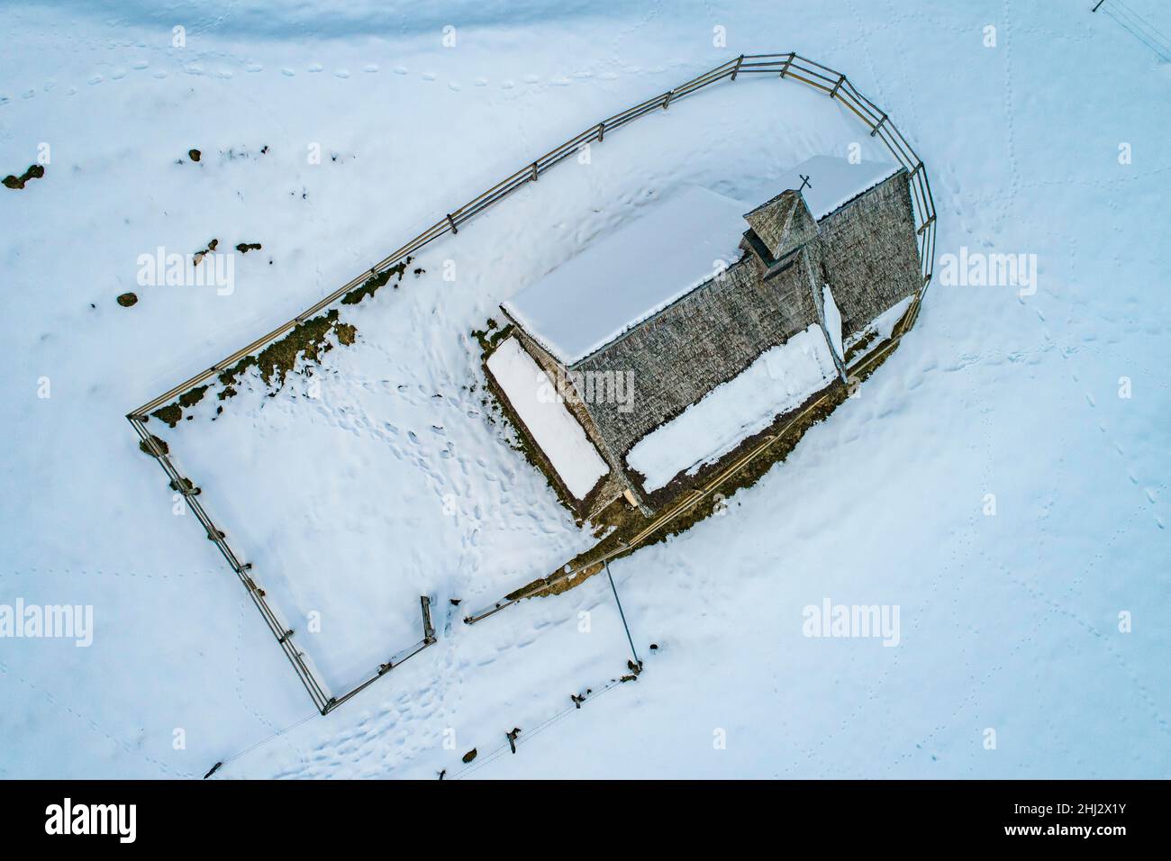 Chapel in the rear Guldental on the Scheltenpass road, aerial view ...