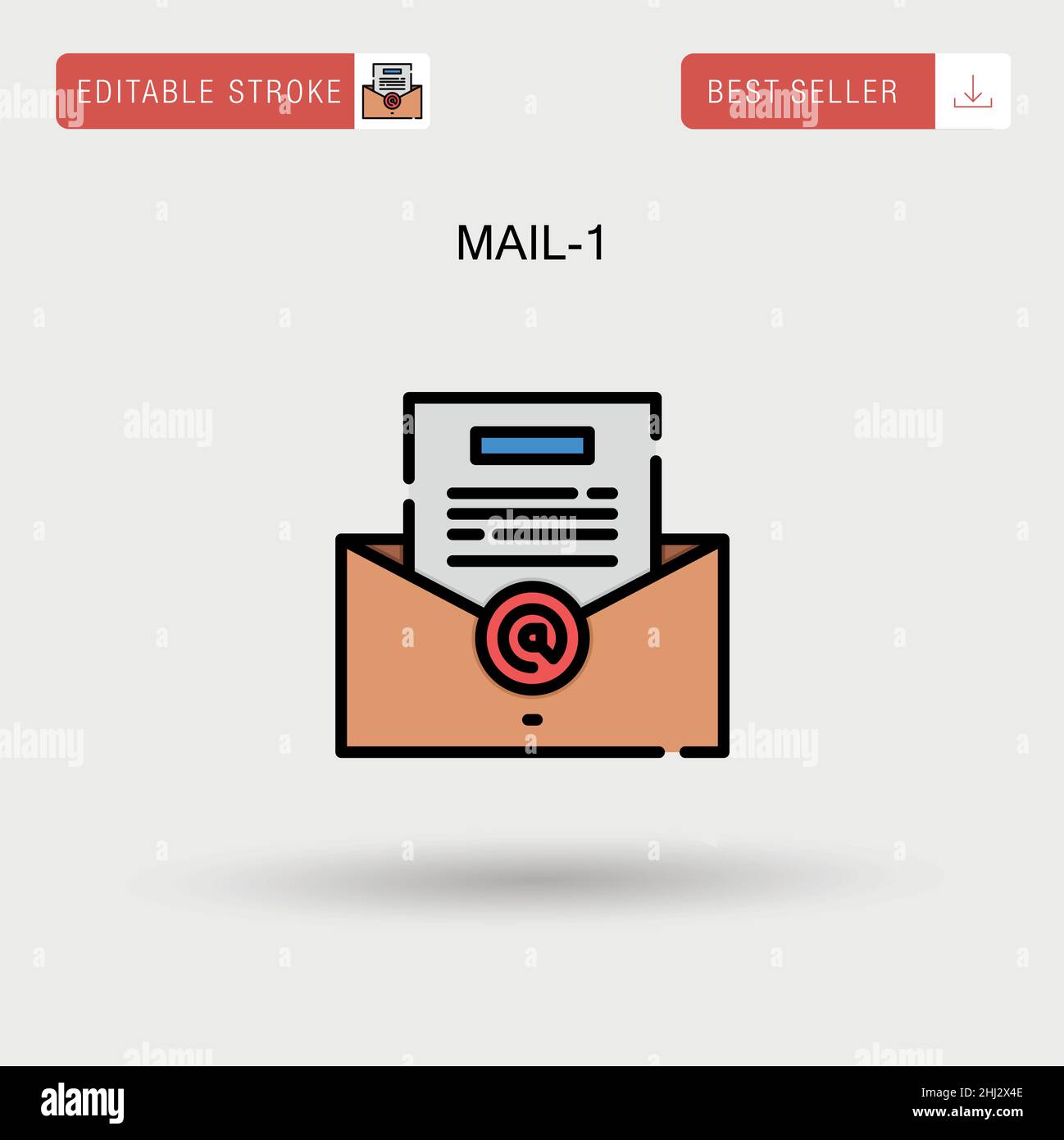 Mail-1 Simple vector icon Stock Vector Image & Art - Alamy