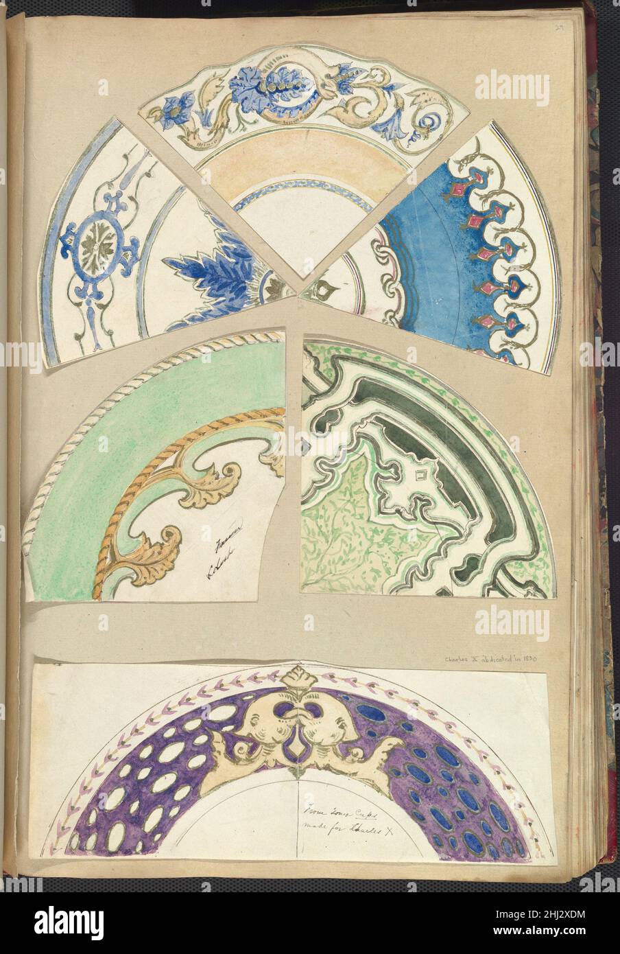 Seven Designs for Decorated Plates 1845–55 Alfred Henry Forrester ...