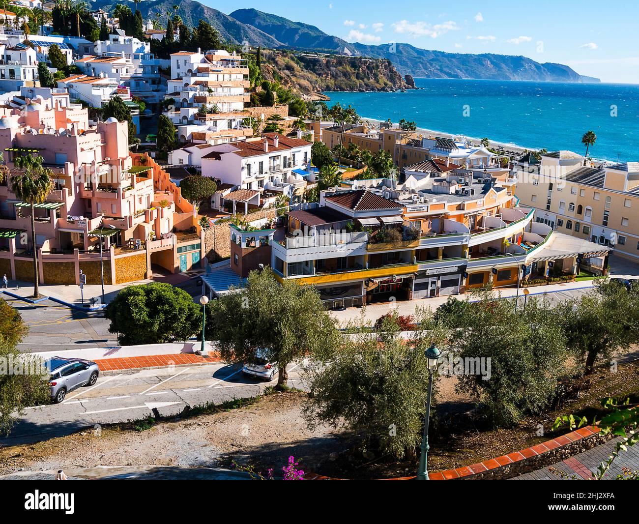 The Architecture of Nerja on the Costa Del Sol in Spain Stock Photo - Alamy