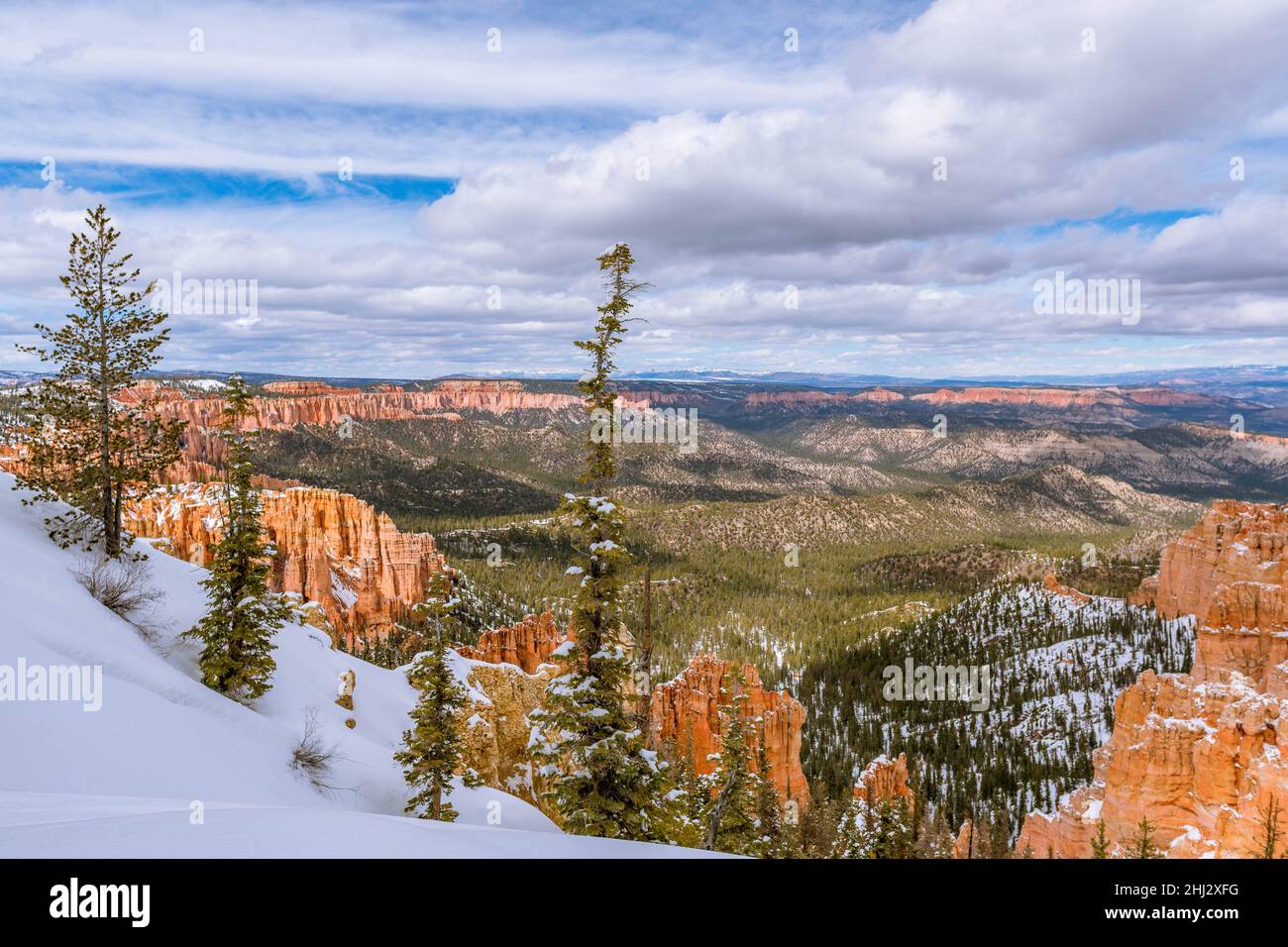 Beautiful landscape of the Bryce Canyon Utah in winter Stock Photo - Alamy