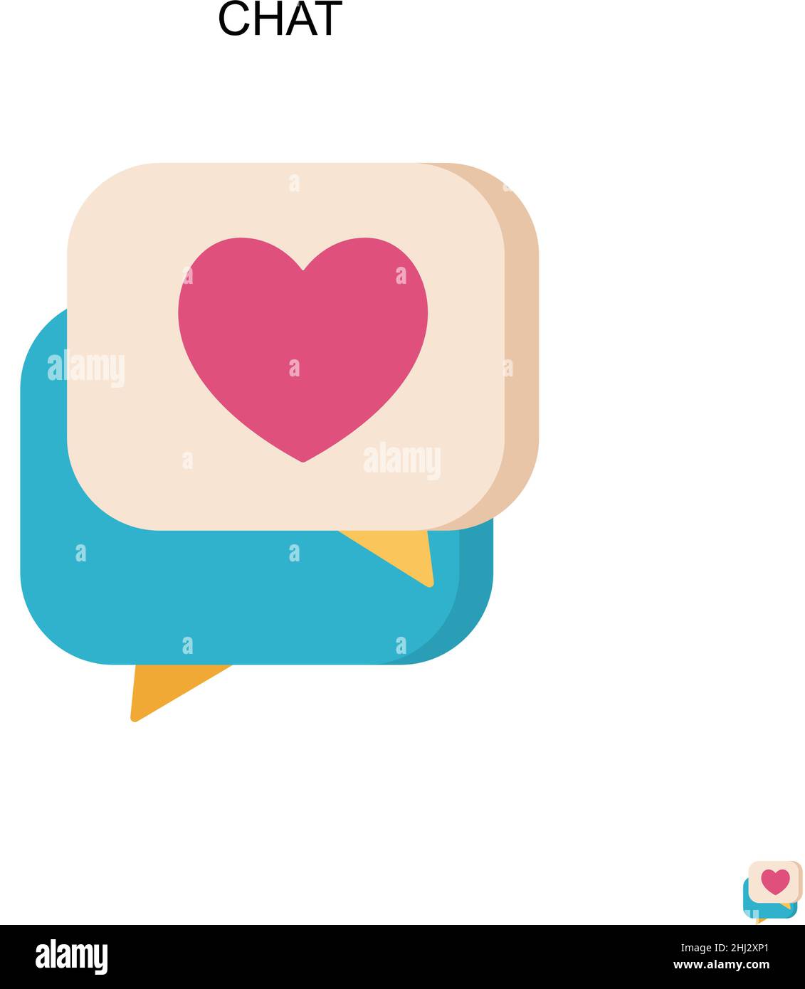 Chat Simple vector icon. Illustration symbol design template for web ...