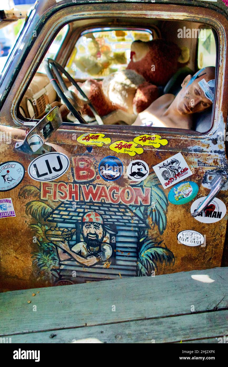 B.O.’s Fish Wagon, located on Caroline Street in Key West, Florida ...