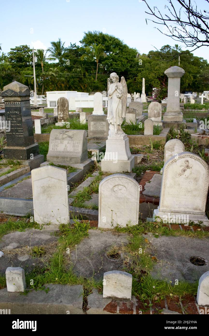 Key West Cemetery in Key West, Florida, FL USA. Island vacation ...